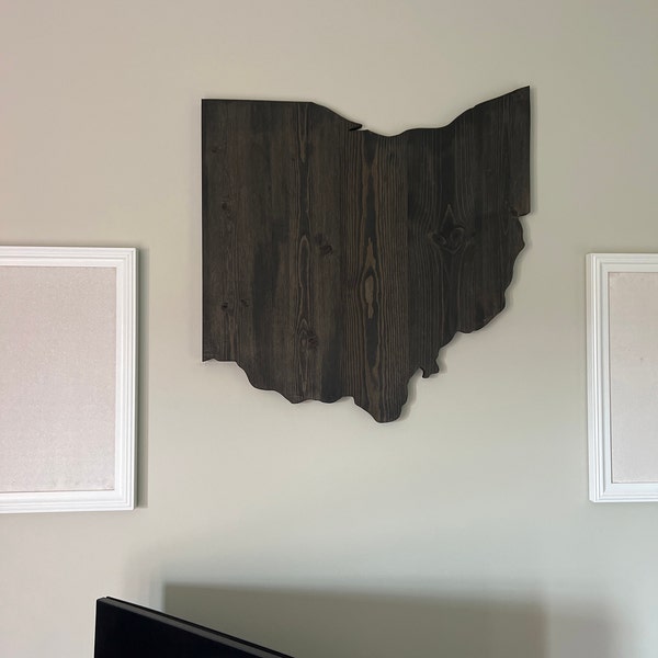 Ohio Rustic Wood State, Wooden Ohio State, Rustic Ohio, Ohio Sign, Ohio ...