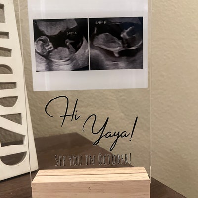 Acrylic Baby Reveal Stand, Pregnancy Announcement Gifts, Mom to Be ...