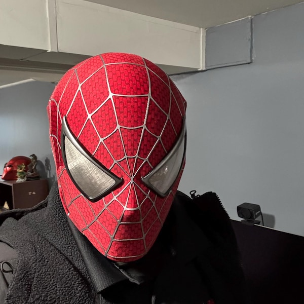Red Tobey Maguire Spider-man Mask - Silkscreen 3D Printed Faceshell - Etsy