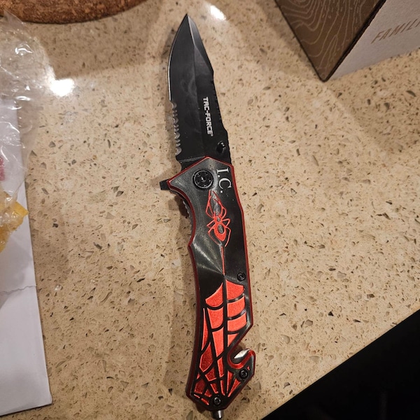 Personalized Spider Man Pocket Knife Spider-man Knife With Seatbelt ...