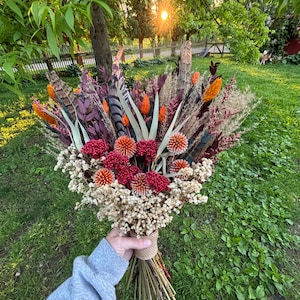 Bridal Bouquet Nightfall Wedding Bouquet Boho Dried Flower Bouquet ...