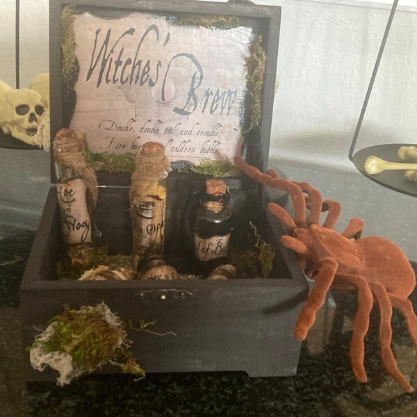 The Witches' Lair Apothecary Chest, Halloween Home Decor, Halloween ...