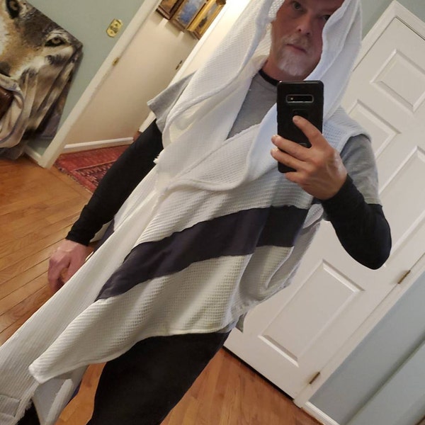 Black Green Blue Mermaid Scarf, Distressed Scarf, Postapocalyptic Scarf ...