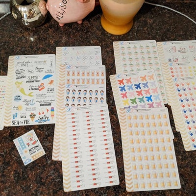 Airplane Stickers for Planner, Calendar Functional Planner Stickers ...