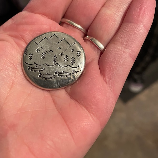 Custom Walking/ Hiking Stick Medallion/ Personalized Hand Stamped ...