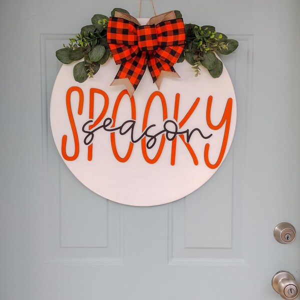 Front Door Hanger Wood Raised Letter Welcome Sign Family Last Name ...