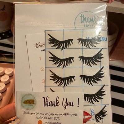 Eyelashes Vinyl Decal, 5 Lashes Set, Lashes Stickers, Vinyl Decal ...