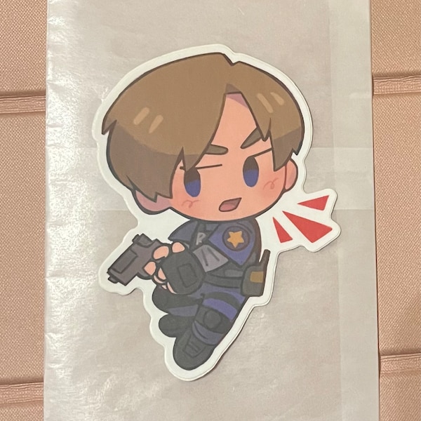 Leon Kennedy | Resident Evil | 3" Matte Vinyl Stickers - Etsy