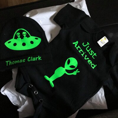 Alien ONESIE® / Roswell Alien Infant Creeper/ TWO Piece Outfit ...