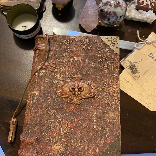 Vintage Spell Book, Book of Shadows, Magic Book, Grimuare, Bullet ...