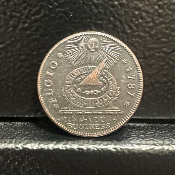 1787 Fugio Colonial Cent We Are One, United States Copper Coin ...