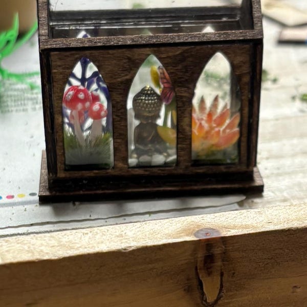 DIY KIT Miniature Fairy Witch Desk Dollhouse Apothecary Desk Miniature ...