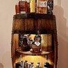 Half Barrel Display, Whiskey Barrel Cabinet, Bourbon Barrel Cabinet ...