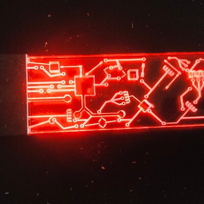 Cyberpunk Night Lamp Rectangular Prism Shape Sci-fi Contemporary Style ...