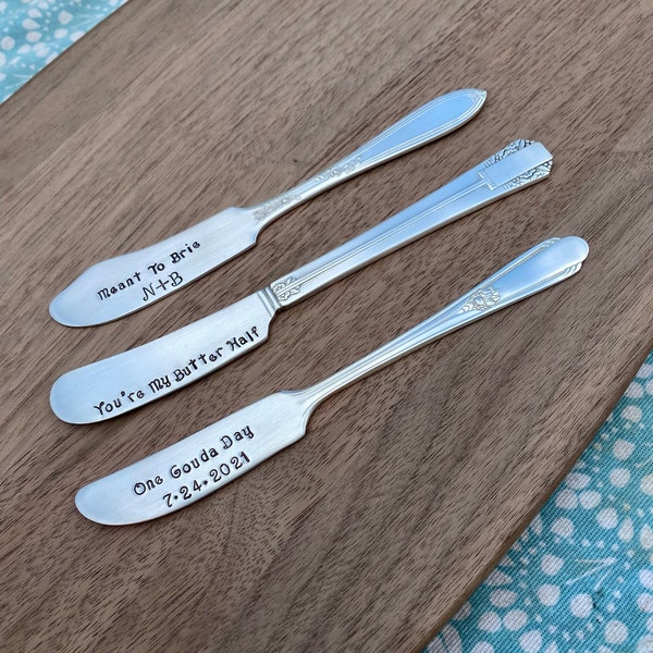 Custom-cheese-knife-marker-butter-spreader-server-stamped-engraved ...