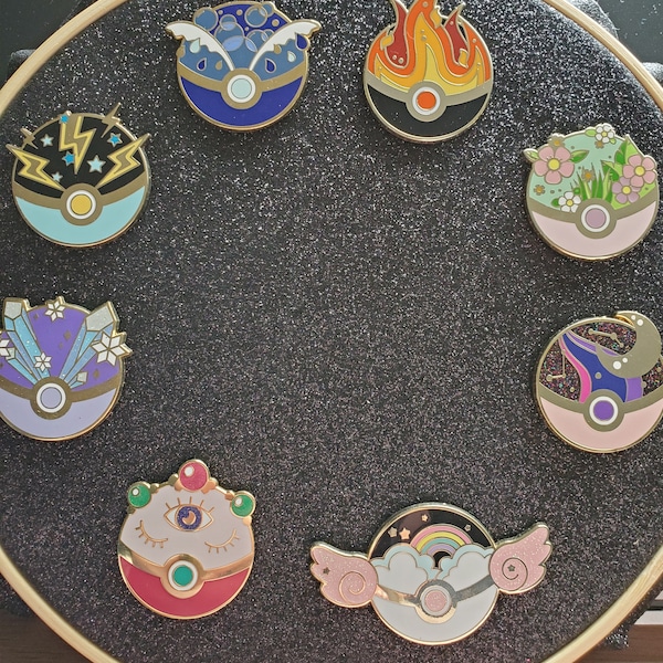 Psychic Poketype Hard Enamel Pin - Etsy