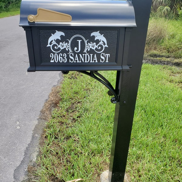 Dolphin Mailbox Decal - Mailbox Dolphin Decals - Monogram Decals ...