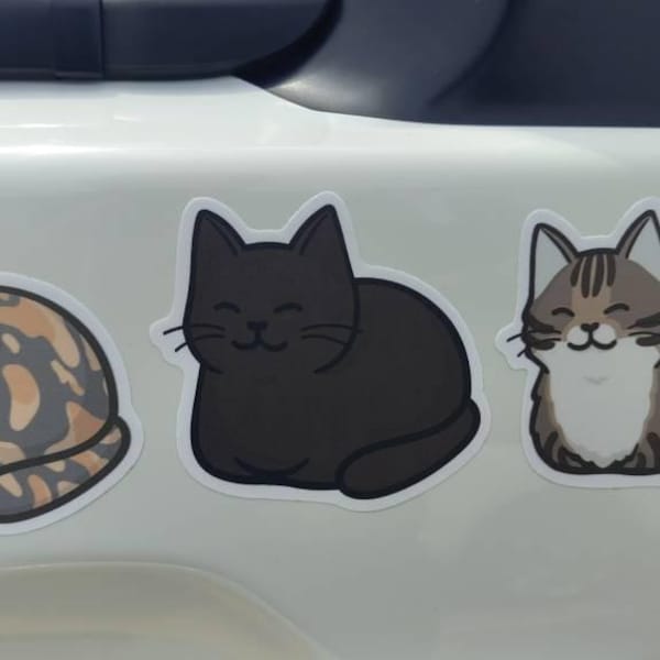 Siamese Cat Loaf Sticker; Waterproof Dishwasher Safe Matte Vinyl ...