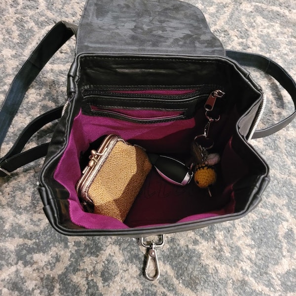 Black Backpack Woman Backpack Small Backpack Leather Backpack Handmade ...