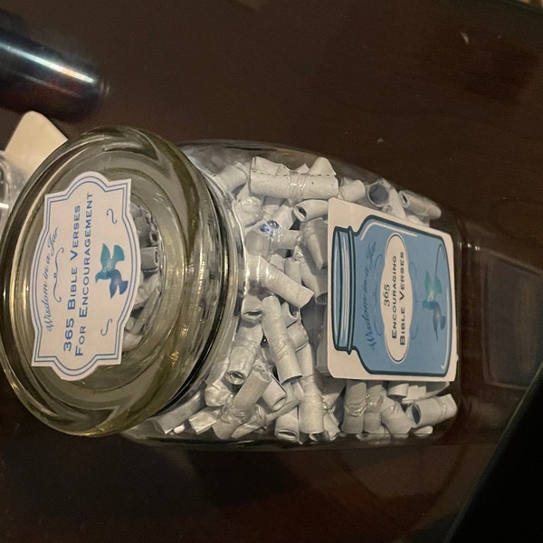 PRINTABLE 365 Bible Verses of Encouragement for Jar Gift, Scripture ...