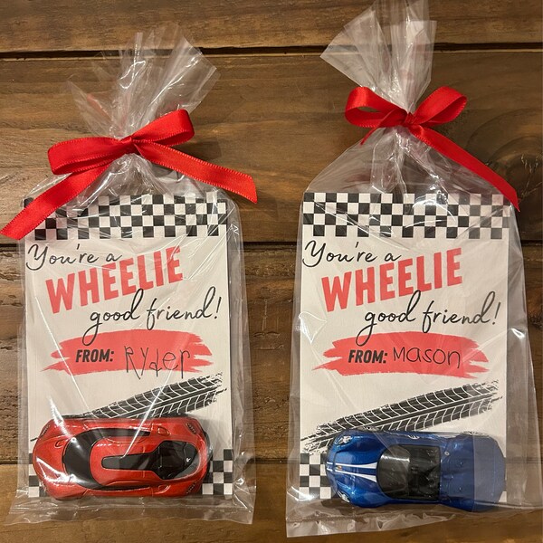 Car Birthday Party Favors, Printable Party Favor Tags, Thanks for Racing By, Car Party Favors ...