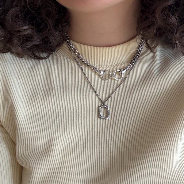 Silver Open Ended Hand Necklace, Hold on to Hope Necklace, Grasping ...