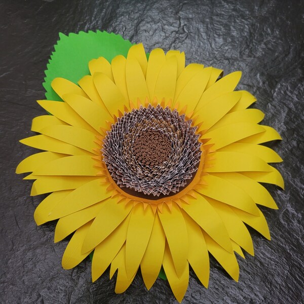 3D Paper Sunflower SVG Template: 8-inch DIY Floral Project (digital ...