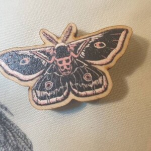 Deaths Head Hawkmoth Silver Screen Print Fabric Patch 8x8cm Goth, Moth ...