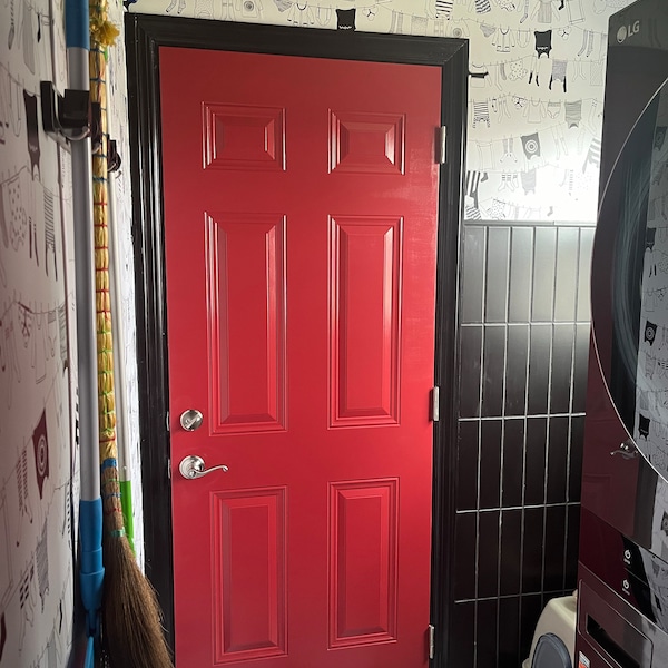 Laundry Room Wallpaper - Clothes on Washing Line Peel and Stick ...