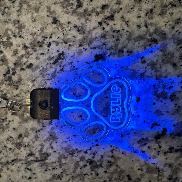 Human Pup Necklace Light up Dog Tag Color Changing Stocking Stuffer LED ...
