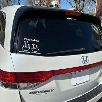 The Minivan 2 in the Front 5 in the Rear Vinyl Decal Gift Idea Under 10 ...