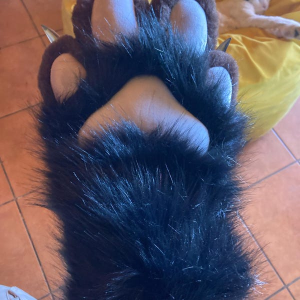Black and Dark Brown Paws, Fursuit Paws, Puppy Paws, Furry Hand Paws ...
