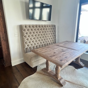 Half Moon Circle Banquette Bench, Curved Dining Booth, Semi Circular ...