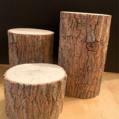 3 Rustic Tree Stumps Farmhouse Decor Holiday Decor - Etsy