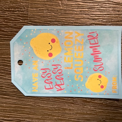 PRINTABLE Easy Peasy LEMON SQUEEZY Summer Tag Instant Download ...