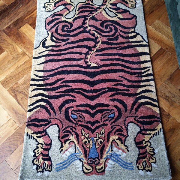Handmade Tibetan Hand Tufted Rug 100% Woolen/tibetan Tiger Rug 2x3 3x5 ...