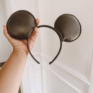 Black Faux Leather Mouse Ears / Black Mouse Ears - Etsy
