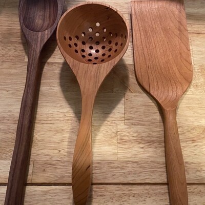 Big Roux Spoon / 14 / 18 / 24 Cherry or Walnut - Etsy