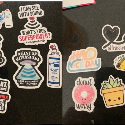 Sonographer Gifts Sonographer Stickers Sonography Sonogram Stickers Set ...