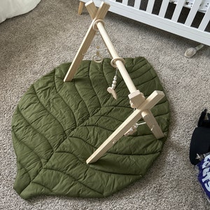 BABY PLAY RUG Montessori Baby Mat , Floor Play Mat Cotton Leaf Mat ...