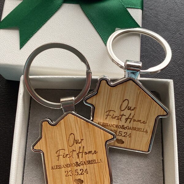 Our First Home Keychain Set Personalised First Home Keyrings New Home ...