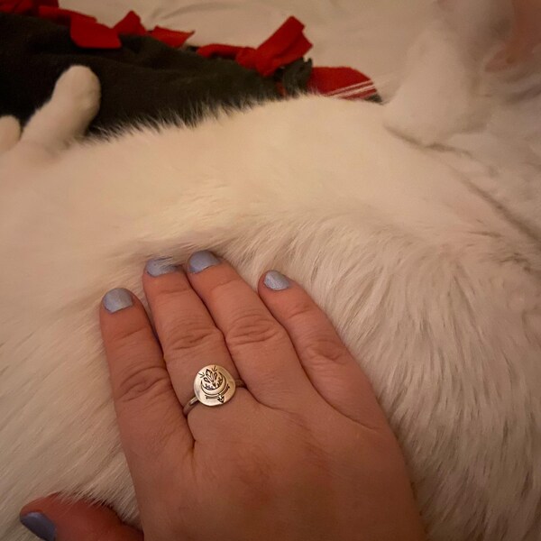 Owl Ring Sterling Silver Moon Owl Ring Barn Owl Ring Owl Jewelry Witch ...