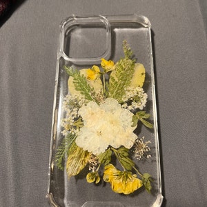 Pressed Flowers Hydrangea Violet Phone Case Iphone 12/12 Pro/ - Etsy