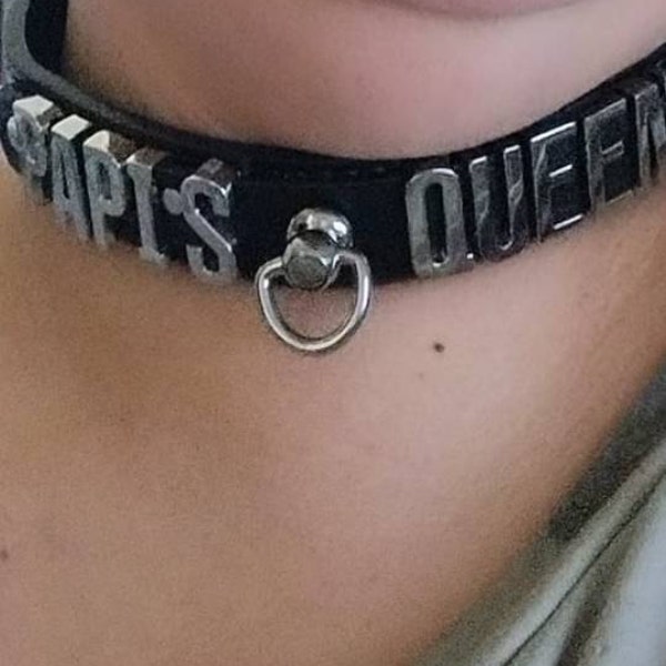 Custom Leather Collar Locking Choker I Choose Your Own Word I Quality ...