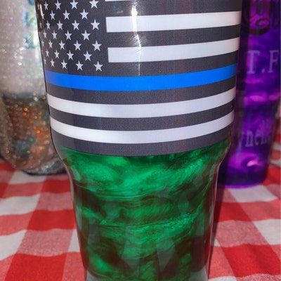 Thin Blue Line American Flag Window Decal Set of 3, Law Enforcement ...
