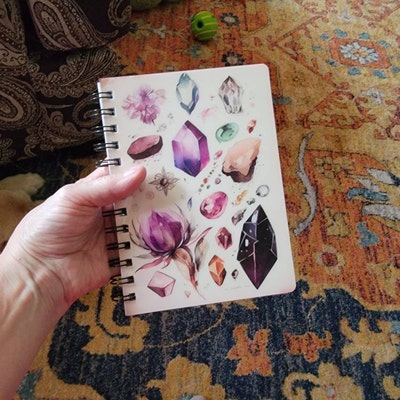 MBTI Function Stack Pink Crystal Artwork Deluxe 6x8 Spiral Notebooks - Etsy