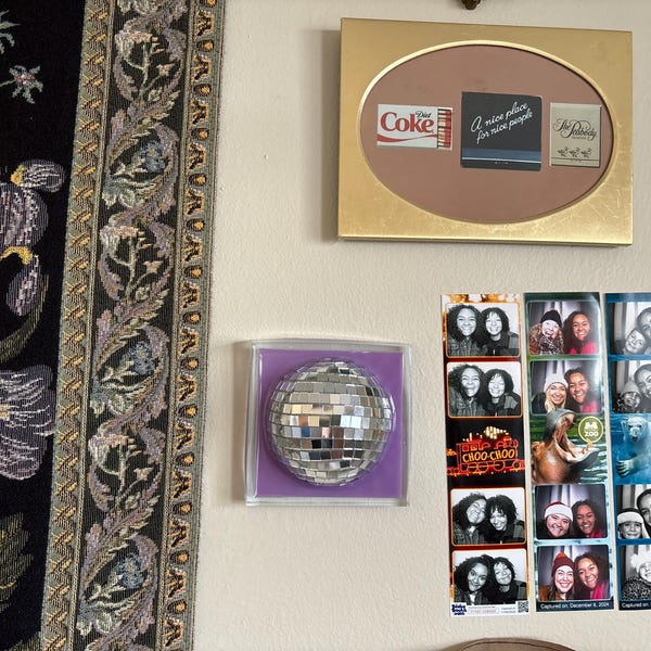 PINK & CORAL Disco Ball 3d Resin Wall Art / Wall Art/ Mirror Ball ...