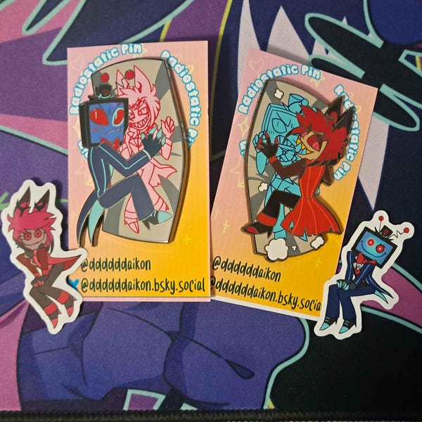 Hazbin Hotel Radioapple Chibi Dance Pin Lucifer Alastor PREORDER - Etsy ...