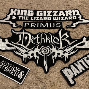 King Gizzard & the Lizard Wizard Back Patch. Sew on Patch. - Etsy