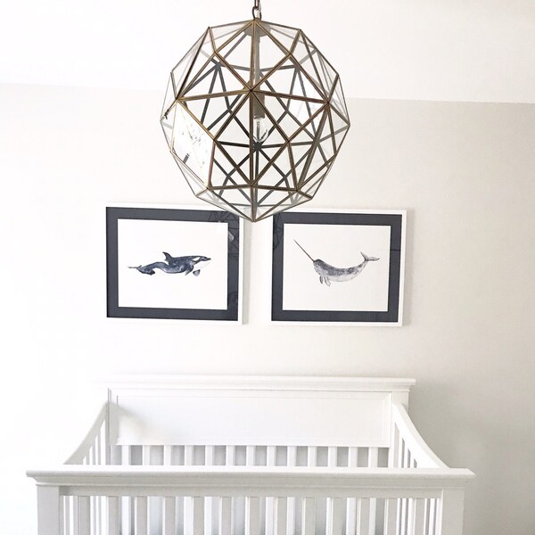 Narwhal, Whale Print, Narwhal Wall Art, Unicorn of the Sea, Whale ...